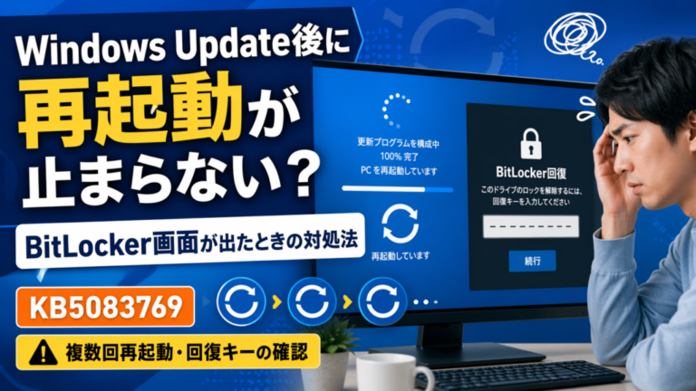 Windows Update後に再起動が止まらない？KB5083769で起きた症状と対処法 | 苫小牧パソコン修理専門店 ピシコ